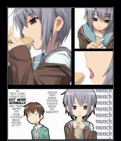 How Anime Girls Eat Anime Amino